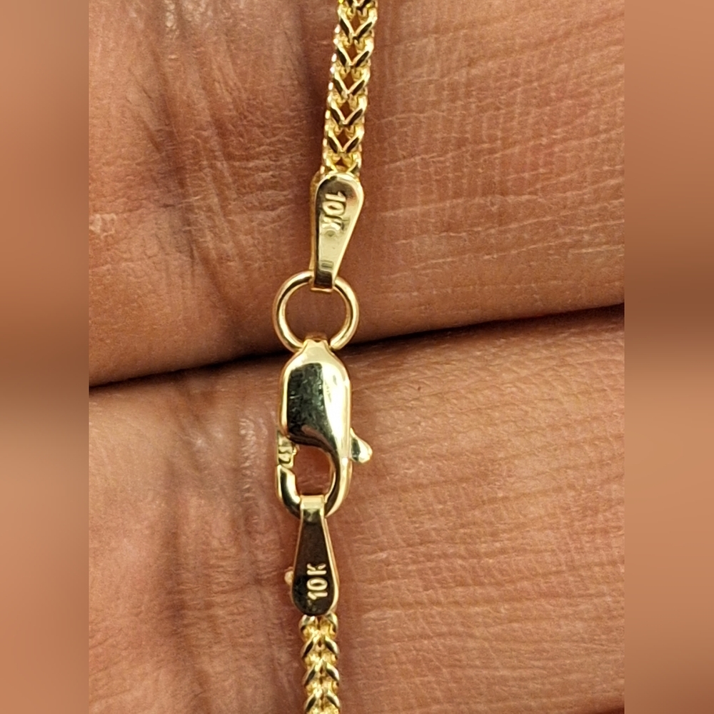 10kt Gold Baby Franco Design Chain - Gem